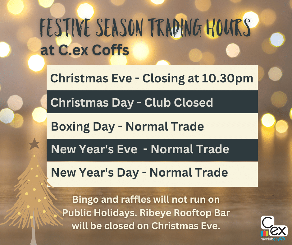 Festive Season Trading Hours - C.ex Group